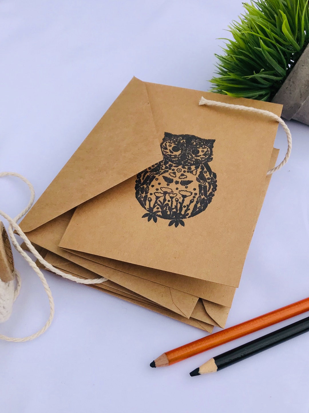 Brown Stamped Cards, Boho Cards, Simple Cards,modern Cards,blank Cards ...