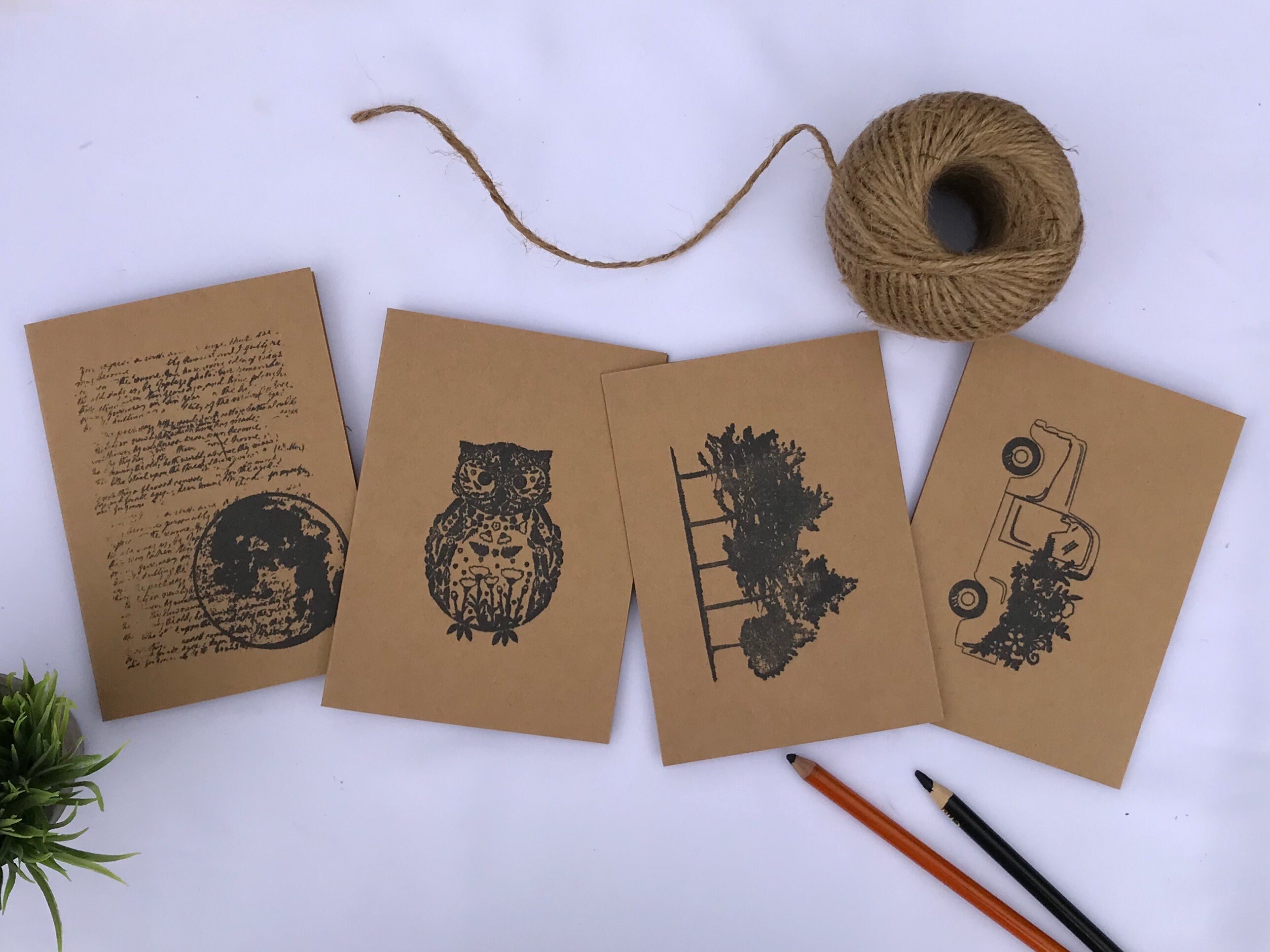 Mixed Card Set , Blank Cards, Greeting Cards,pack of Four Different ...