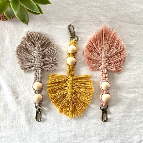 Macrame Key Chain - Etsy Canada