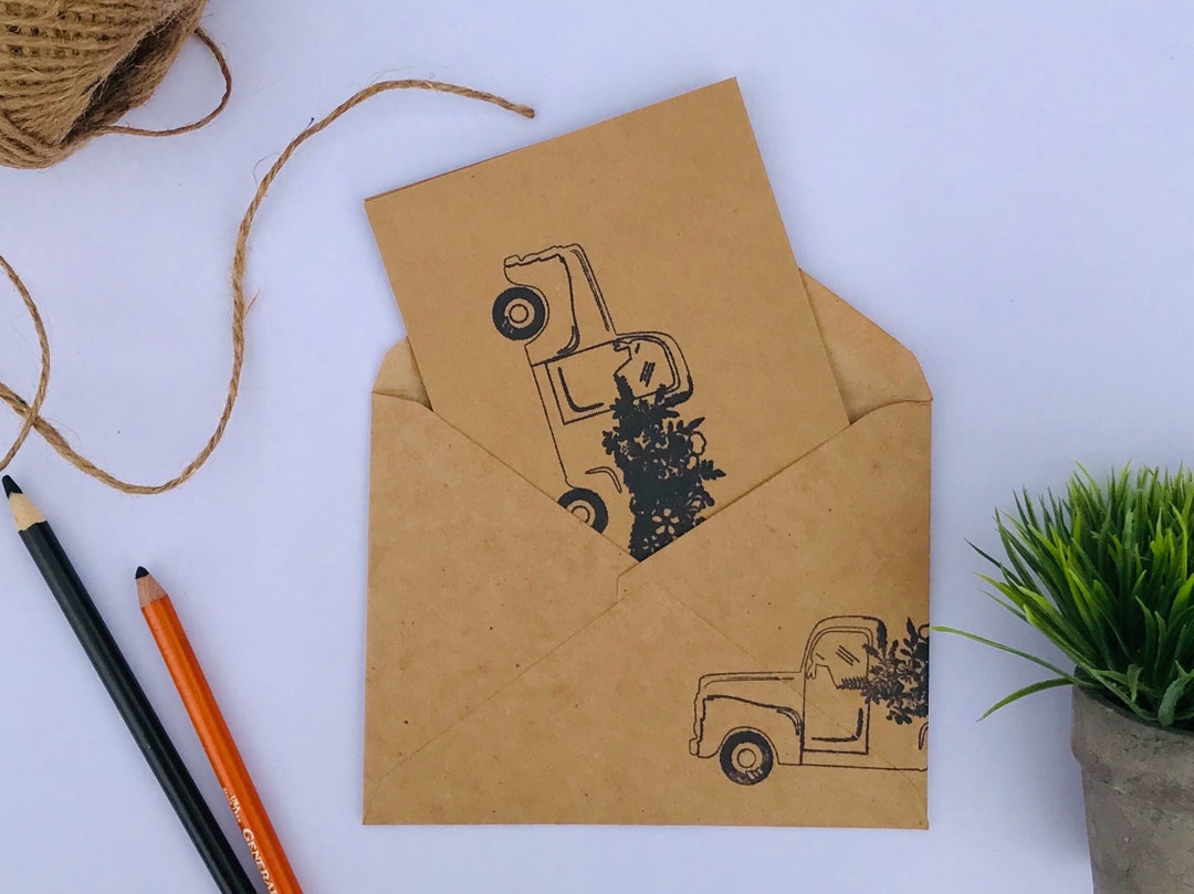 Brown Hand Stamped Cards, Modern Cards, Blank Cards, Greeting Cards ...