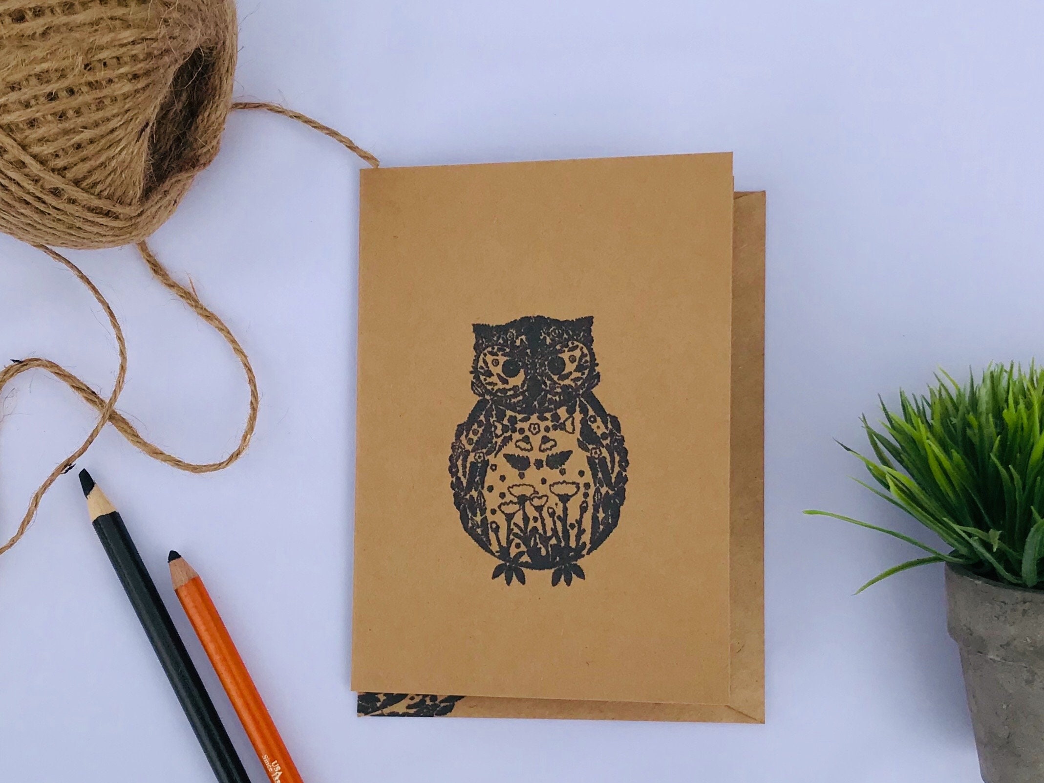 Brown Stamped Cards, Boho Cards, Simple Cards,modern Cards,blank Cards ...