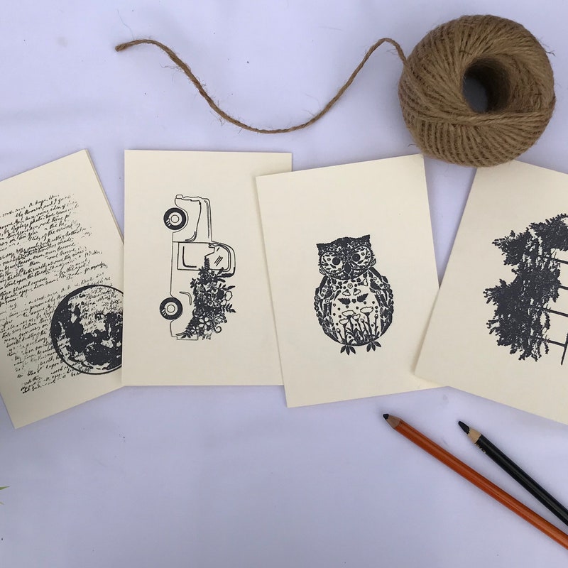 Hand Stamped Cards - Etsy