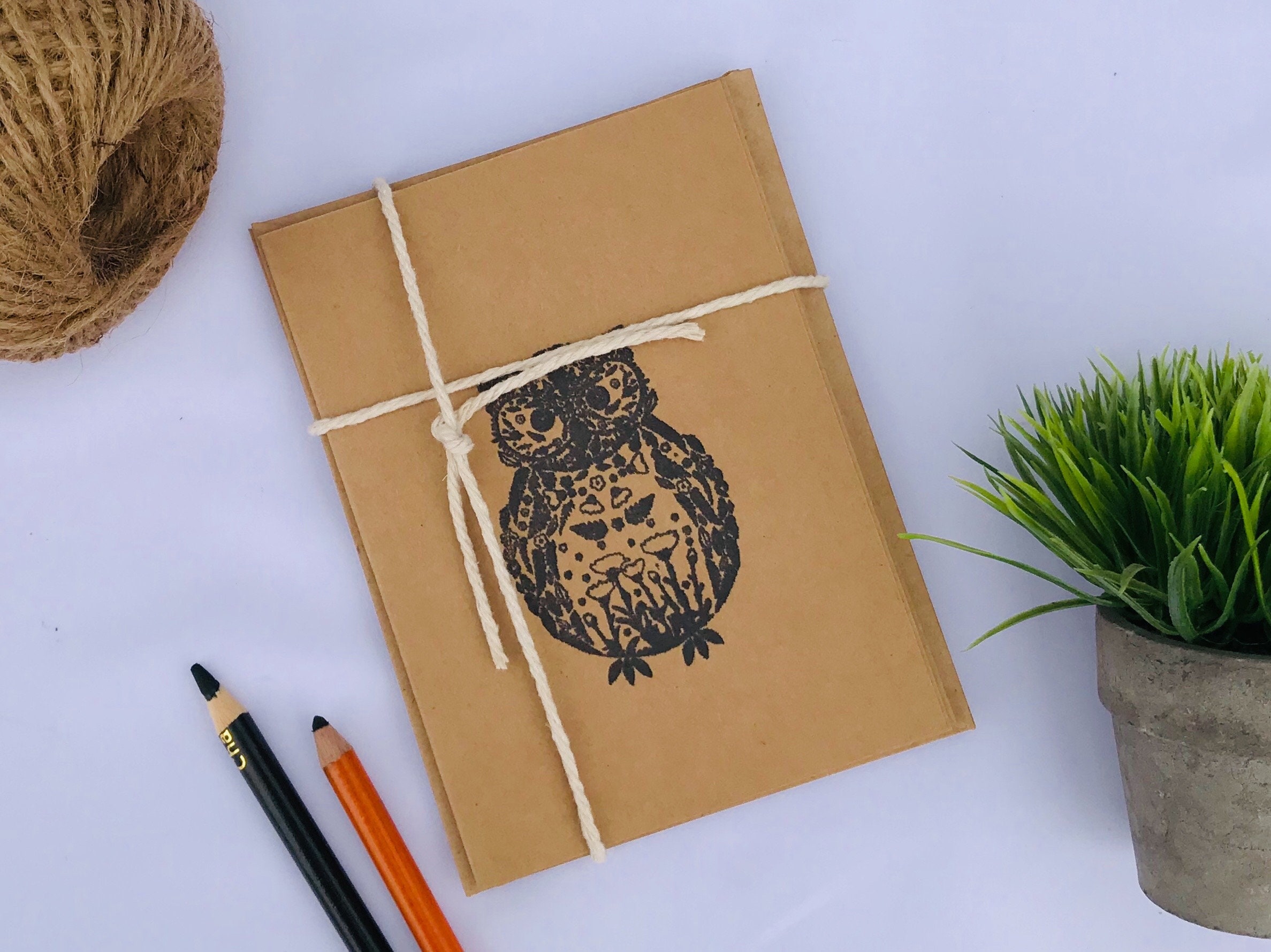 Brown Stamped Cards, Boho Cards, Simple Cards,modern Cards,blank Cards ...