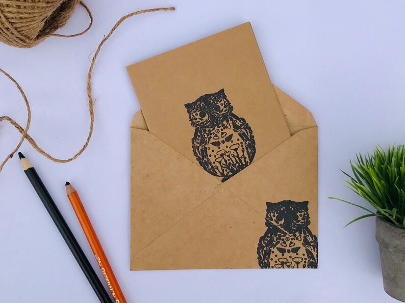 Brown Stamped Cards, Boho Cards, Simple Cards,modern Cards,blank Cards ...