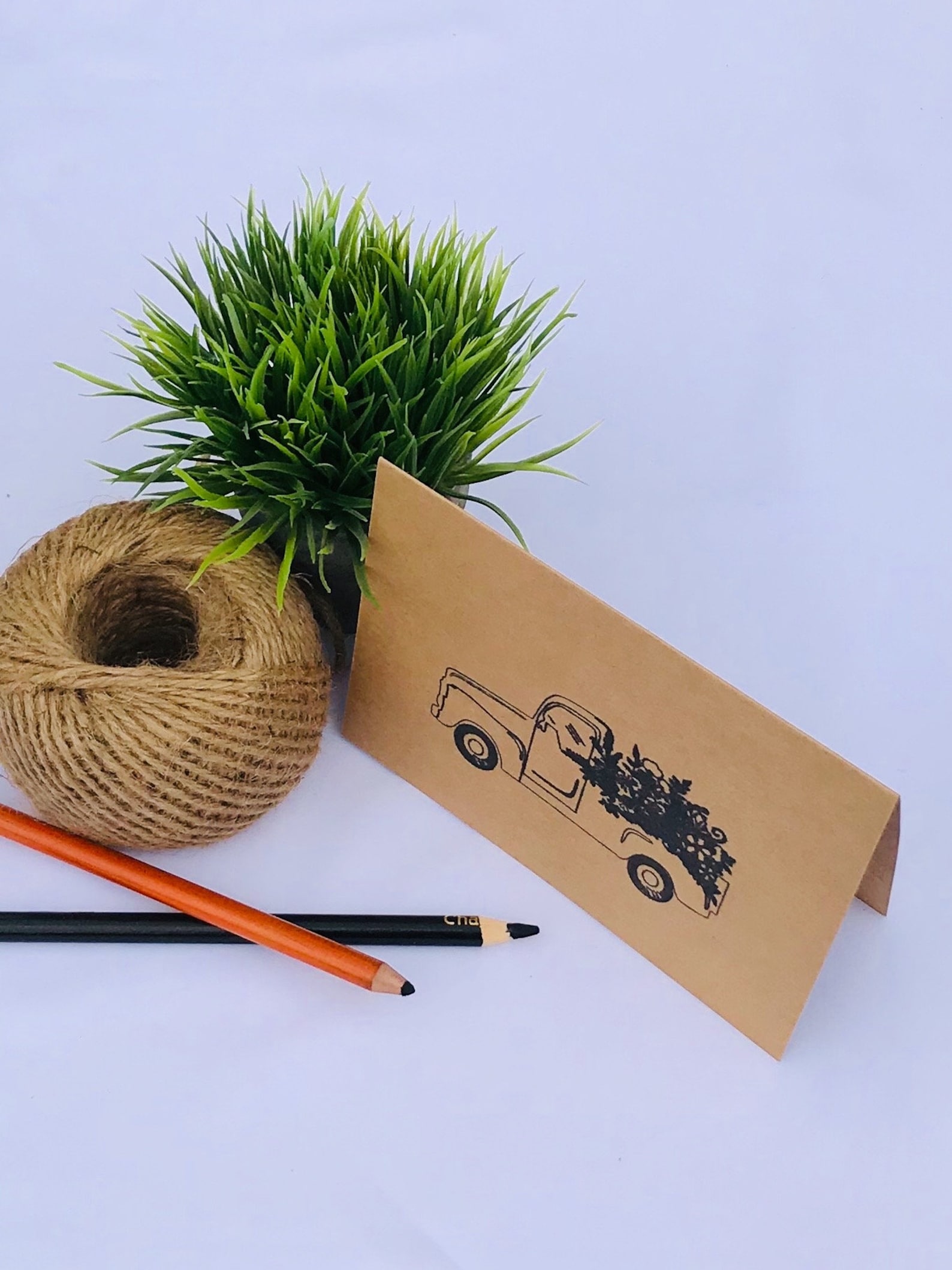 Brown Hand Stamped Cards, Modern Cards, Blank Cards, Greeting Cards ...