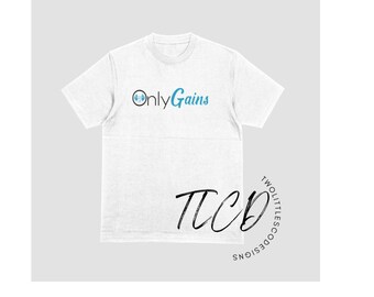 Only Gains Digital Download, Funny Workout SVGPNG, Sublimation Instant ...