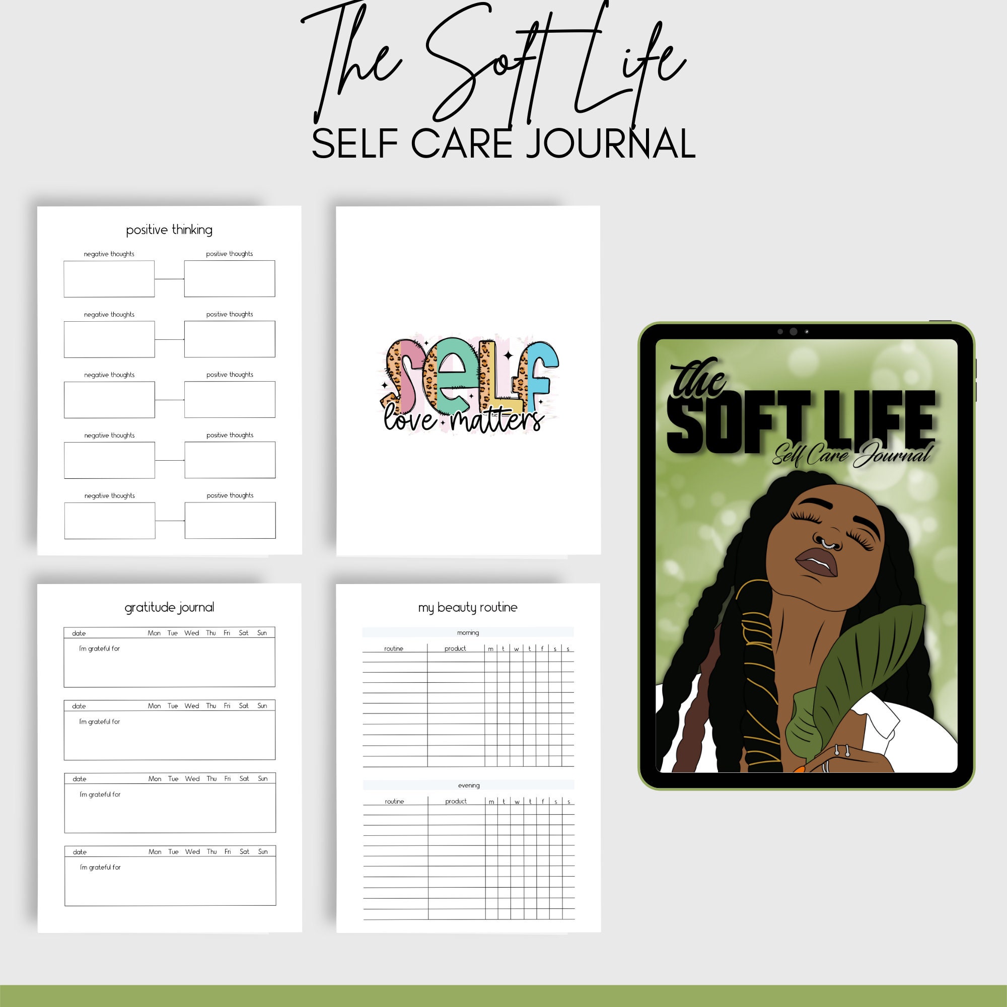 The Soft Life Self Care Planner Digital Planners - Etsy