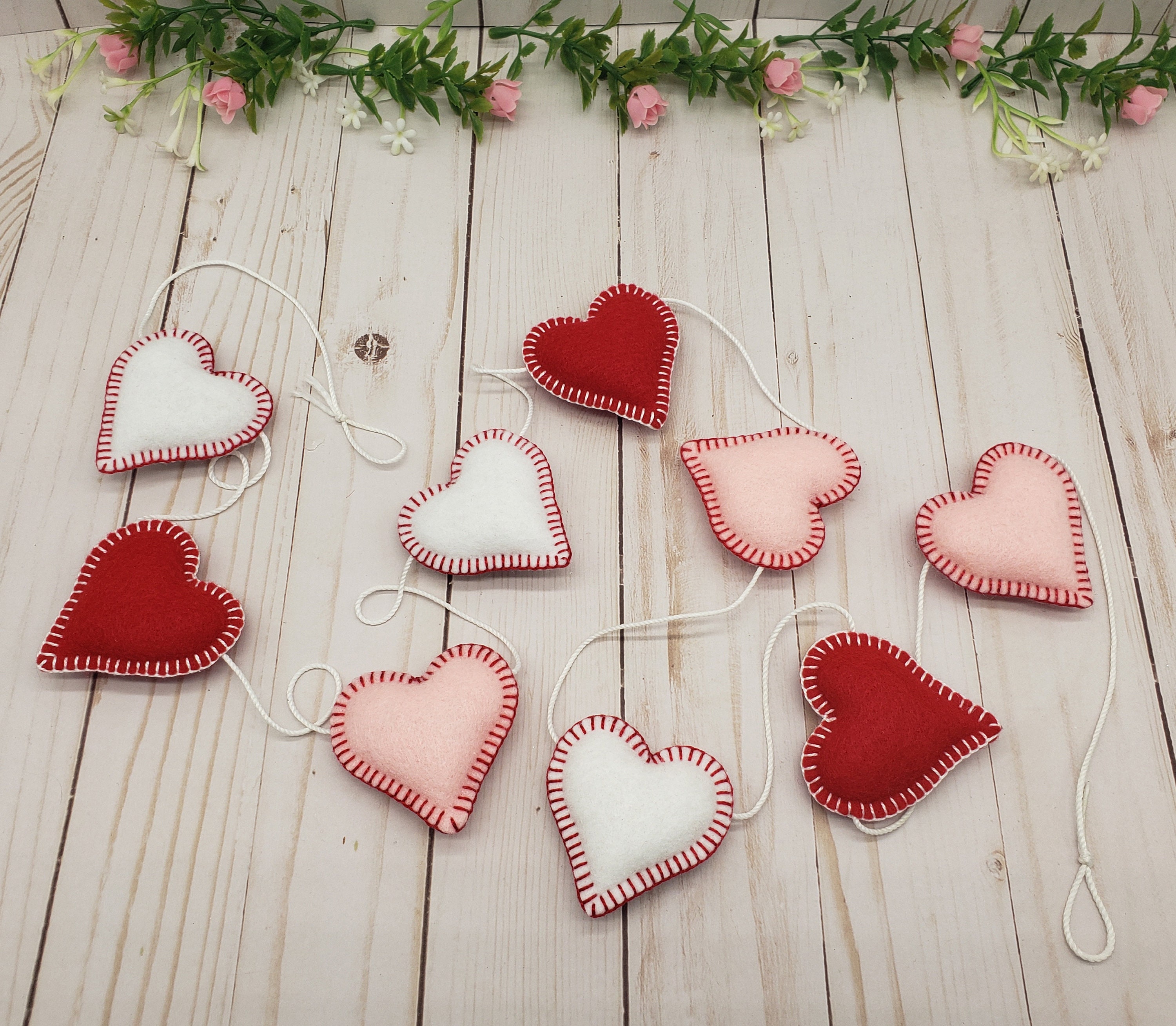Valentines Day Decor 3 Tall Standing Red White and Pink Heart - Etsy