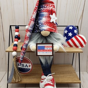 Patriotic Gnome, 4th of July, USA Independence Day Gnome, Mantel Desk ...