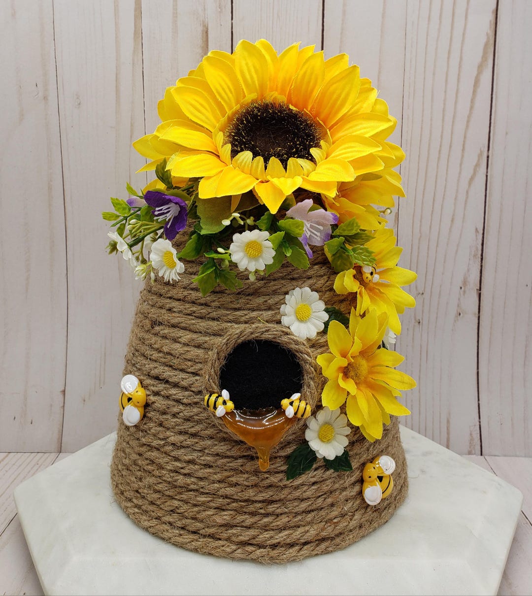 Xtra Large Beehive, Bee Skep, Spring Decor, Tiered Tray Table Decor ...
