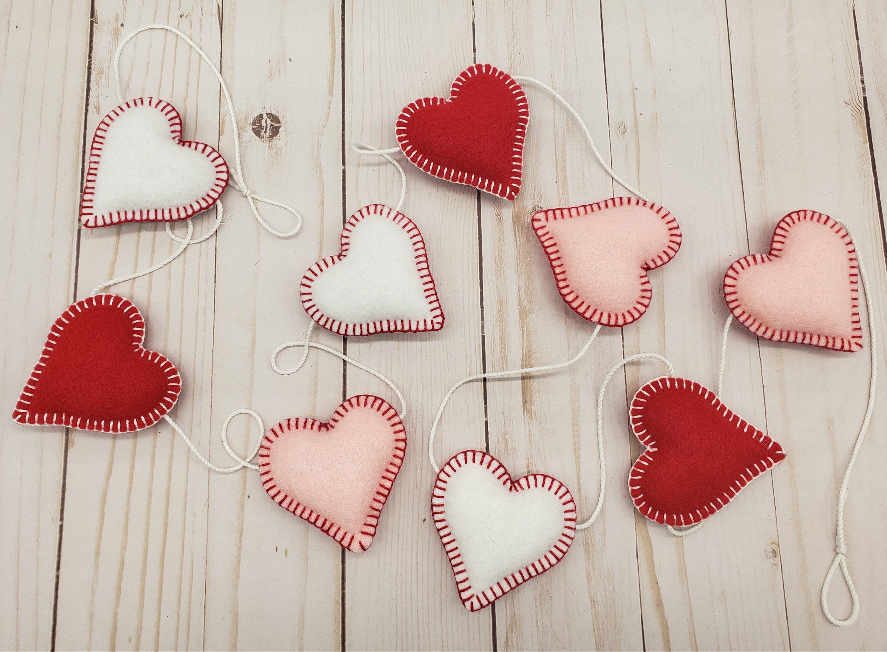 Valentines Day Decor 3 Tall Standing Red White and Pink Heart - Etsy