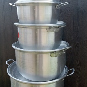 Aluminum Cooking Pots 20 - 60 Quarts (4 Sets) Big Sizes - Etsy