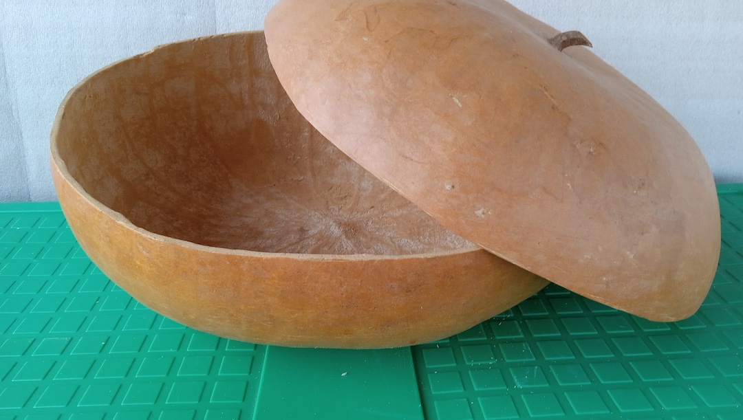 Natural Hand-made Extra Large Calabash Bowls/pans With Covers From West ...