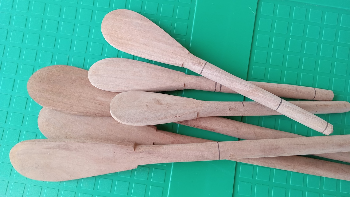 Handmade Wooden Fufu Paddle/ WOODEN SPATULA.: West African Cooking Tool ...
