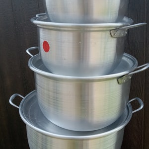 Aluminum Cooking Pots 20 - 60 Quarts (4 Sets) Big Sizes - Etsy