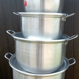 Aluminum Cooking Pots 20 - 60 Quarts (4 Sets) Big Sizes - Etsy