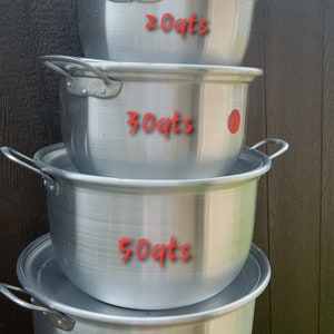 Aluminum Cooking Pots 20 - 60 Quarts (4 Sets) Big Sizes - Etsy