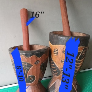 Traditional African Mortar and Pestle With Ehanced Designs - Etsy