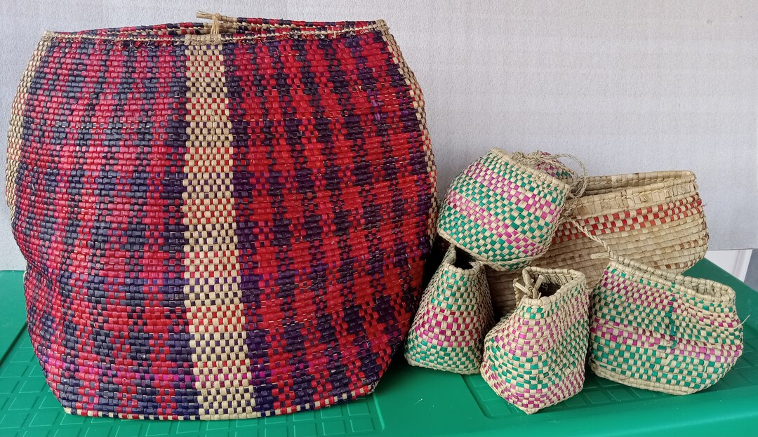 Natural Hand-made Woven Sacks/bags Floto, From West Africa - Etsy