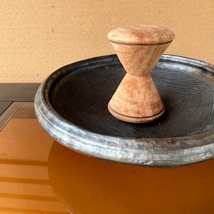 Handmade Earthenware Grinding Bowl With Wooden Grinder - Asanka Tapoli ...
