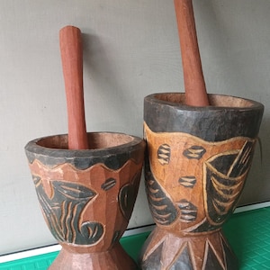 Traditional African Mortar and Pestle With Ehanced Designs - Etsy