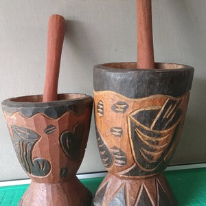 Traditional African Mortar and Pestle With Ehanced Designs - Etsy