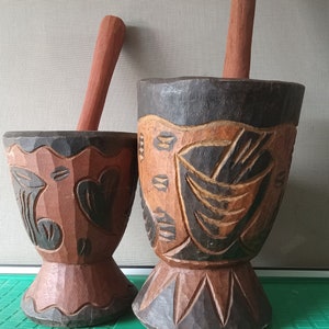 Traditional African Mortar and Pestle With Ehanced Designs - Etsy