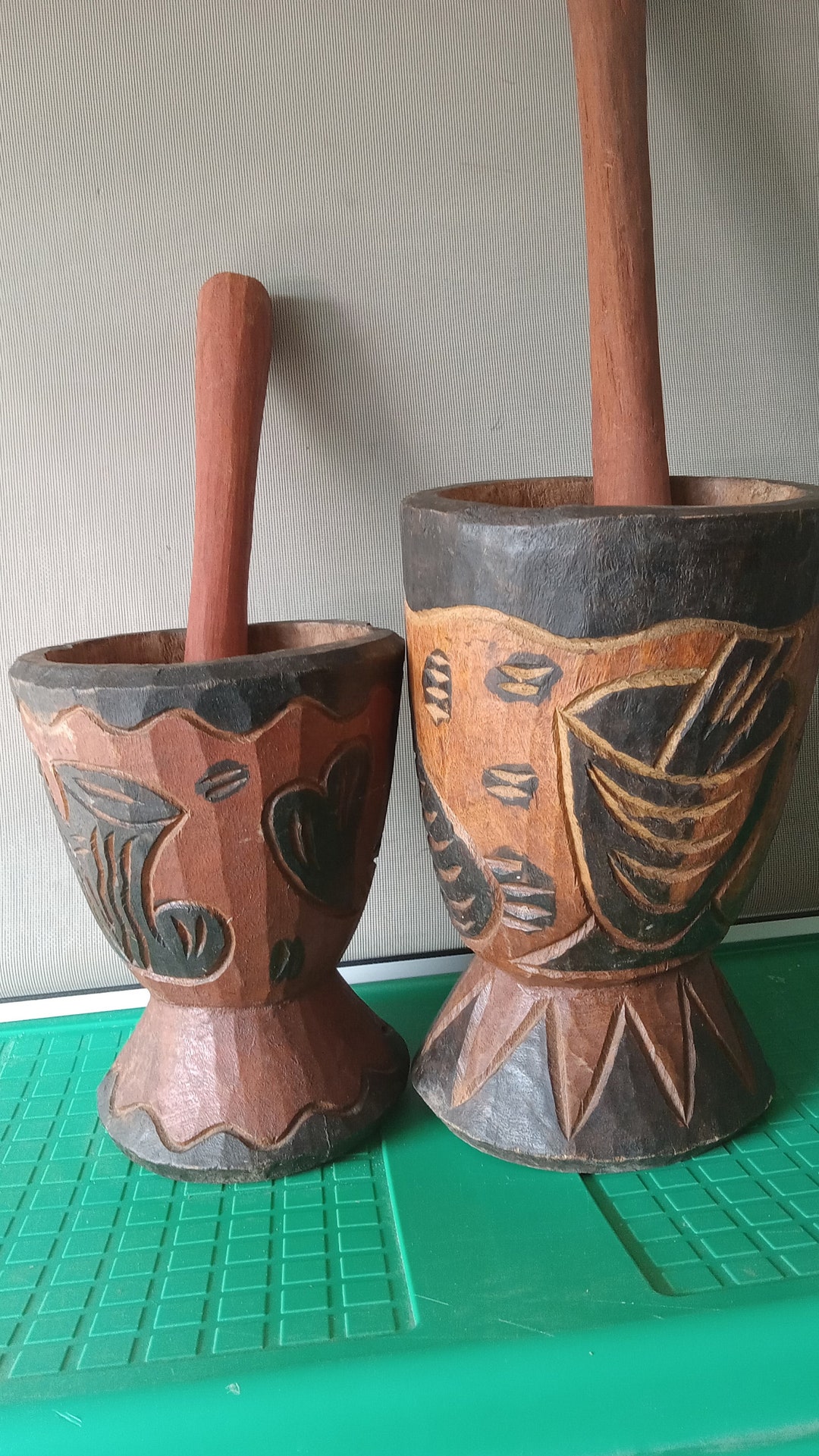 Traditional African Mortar and Pestle With Ehanced Designs - Etsy