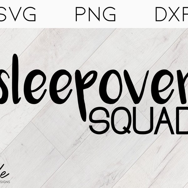 Sleepover Squad Svg - Etsy Canada