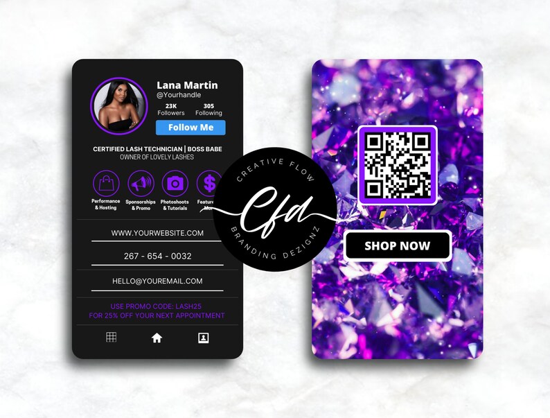 Editable Instagram Profile Business Card, Customizable IG Profile ...