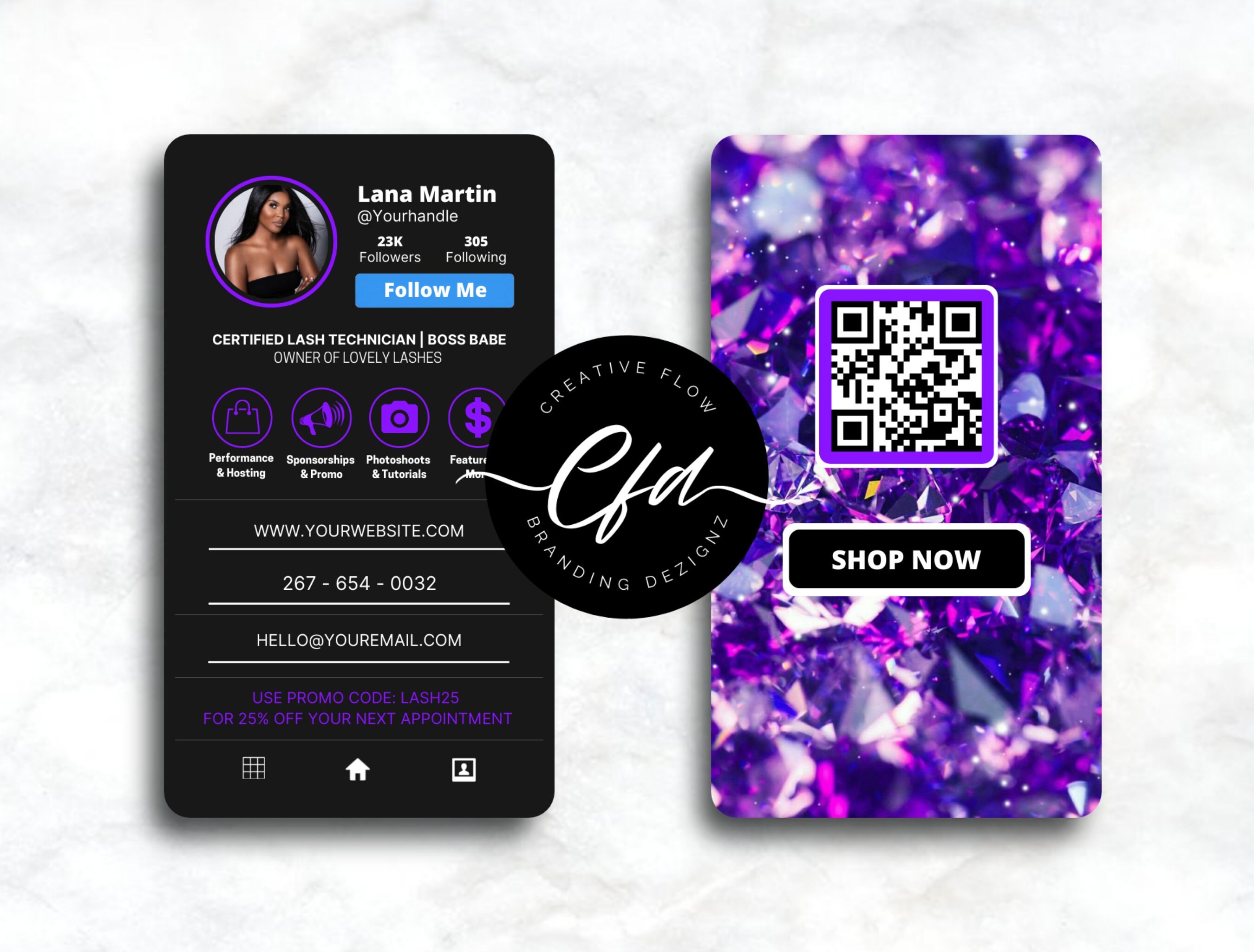 Editable Instagram Profile Business Card, Customizable IG Profile ...