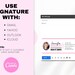 Pink and Black DIY Email Signature Template Bundle, Stylish Editable ...