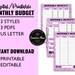Pink Money Printable Monthly Budget, Simple Monthly Expenses Tracker ...