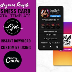 Instagram Profile Business Card Design, IG Profile Business Card ...