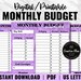 Purple Money Printable Monthly Budget Template, Monthly Expense Tracker ...