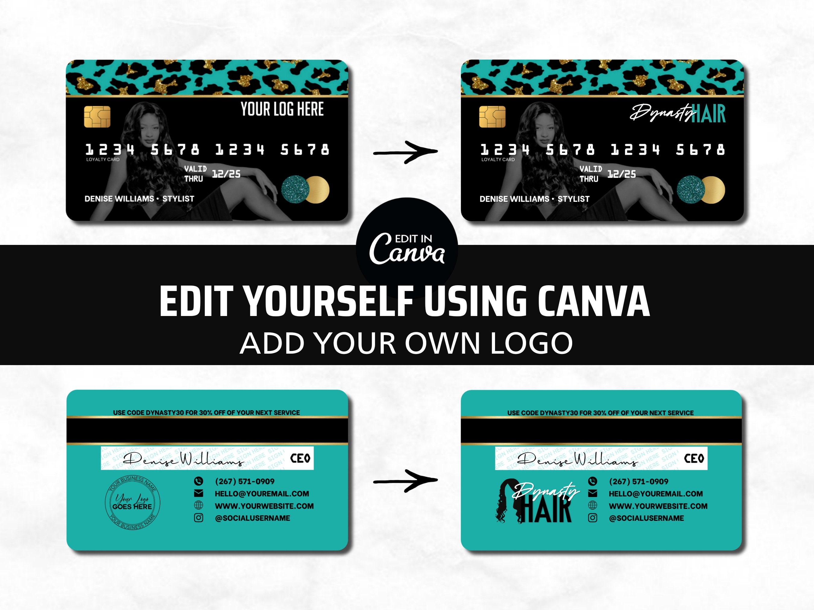 Cheetah Print Credit Card Business Card Design, Credit Card Business ...