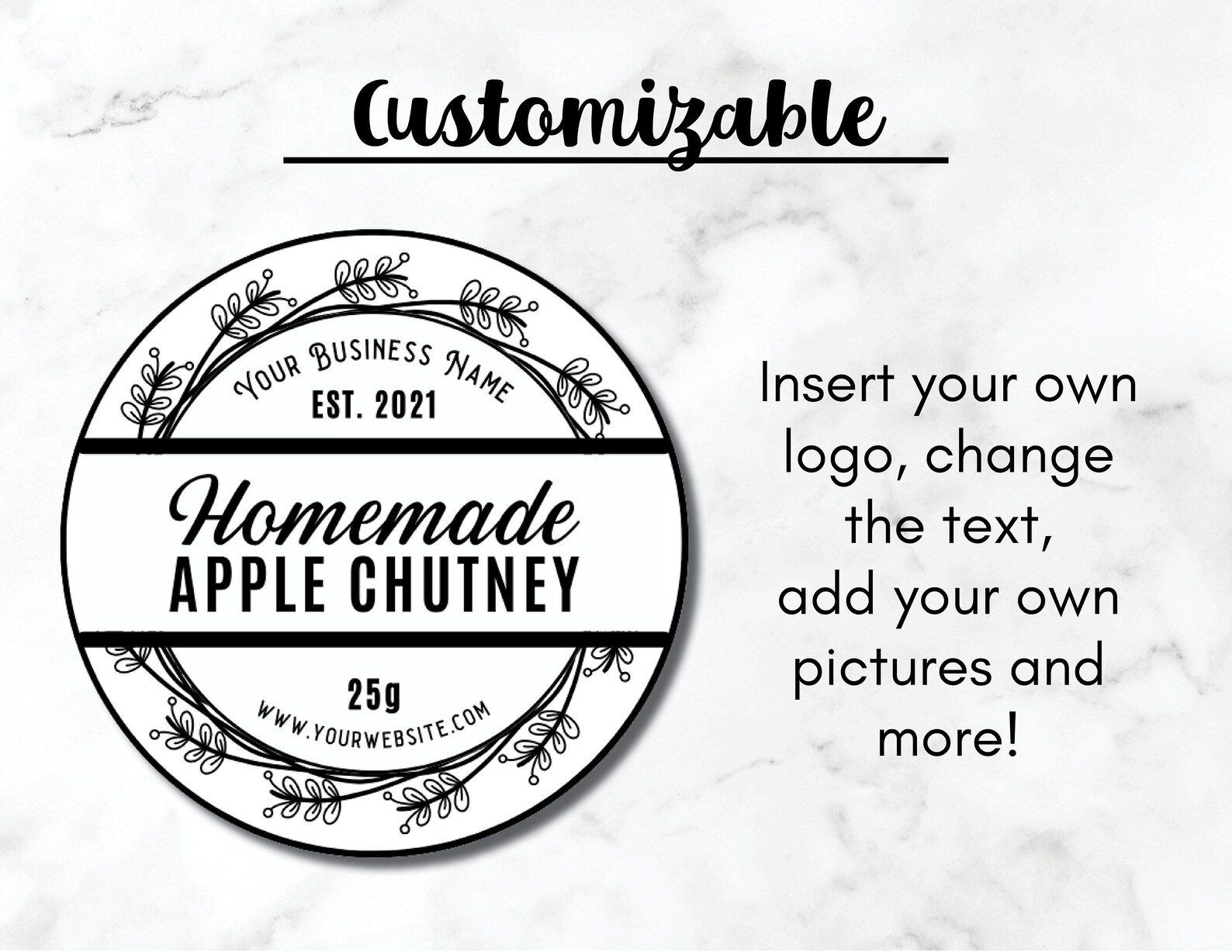 Editable Canning Jam Jar Preserve Labels, Mason Jar Printable DIY Honey ...
