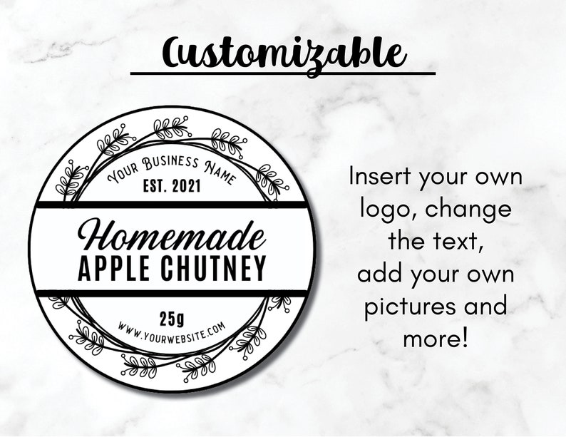 Editable Canning Jam Jar Preserve Labels, Mason Jar Printable DIY Honey ...