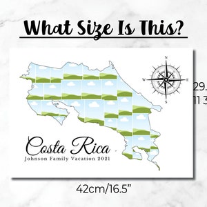 Costa Rica Map Personalized Custom Photo Collage Gift Wedding ...