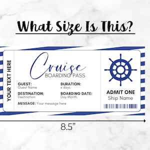 Editable Cruise Boarding Pass, Printable Cruise Ticket, Custom Cruise ...