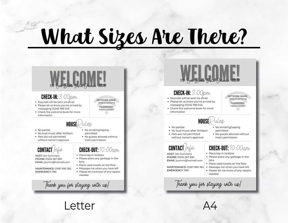 Airbnb Welcome Poster Template Sign Airbnb Poster Editable - Etsy