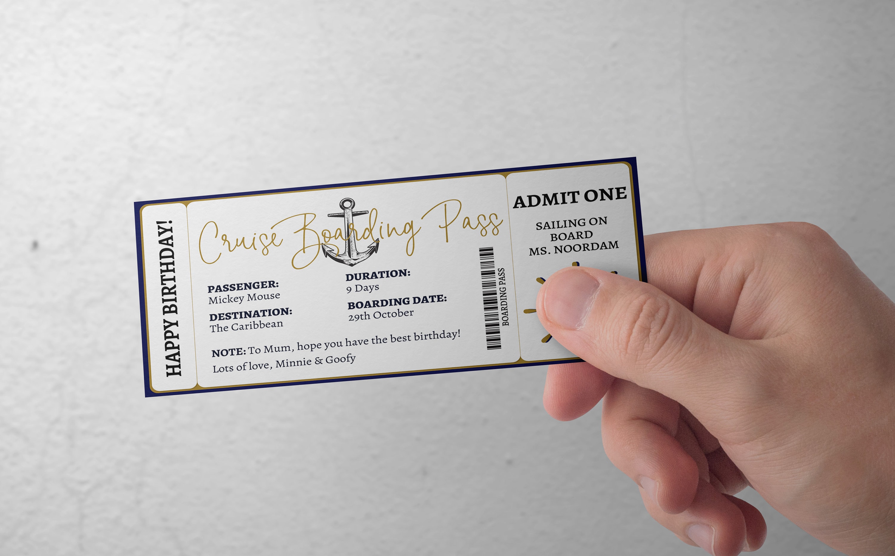 Editable Cruise Boarding Pass Printable Cruise Ticket Custom | Etsy