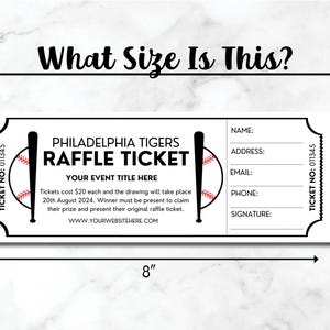 Editable Raffle Event Ticket Template, Sports Custom DIY Surprise ...