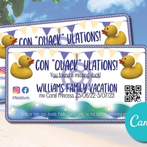 Editable Cruise Rubber Duck Tags, Custom Cruising Rubber Duck Tags ...