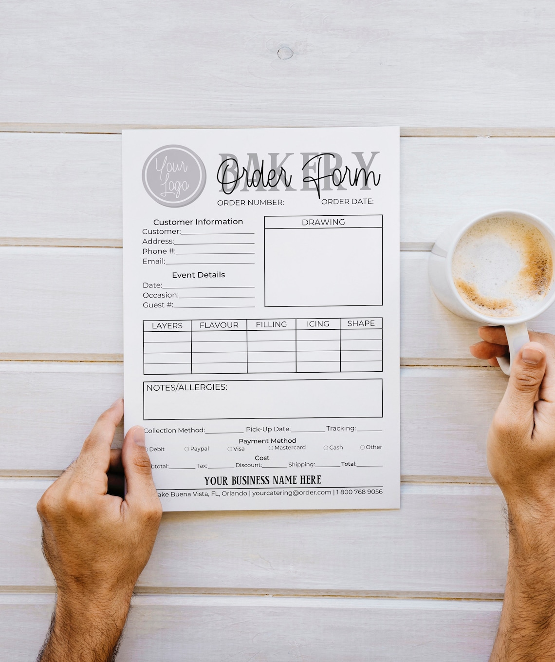 Editable Bakery Cupcake Order Form DIY Custom Template Event - Etsy