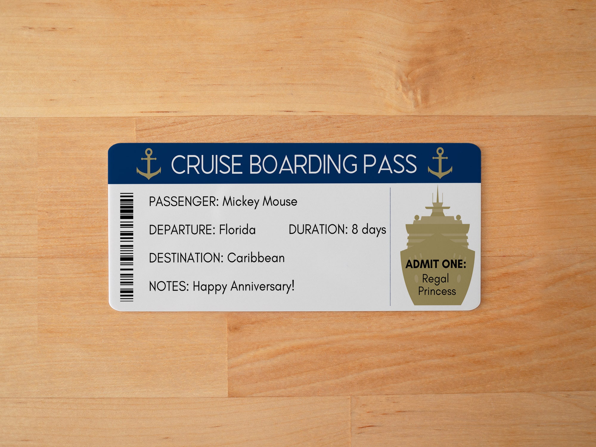 Editable Cruise Boarding Pass Printable Cruise Ticket Custom Etsy Uk