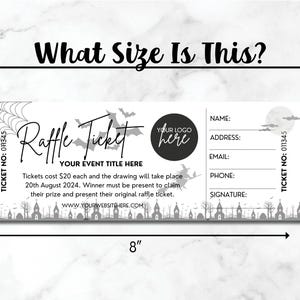 Editable Raffle Event Ticket Template, Custom DIY Surprise Raffle Event ...