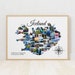 Iceland Map Personalized Custom Photo Collage Wedding - Etsy