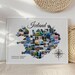 Iceland Map Personalized Custom Photo Collage Wedding Anniversary Gift ...