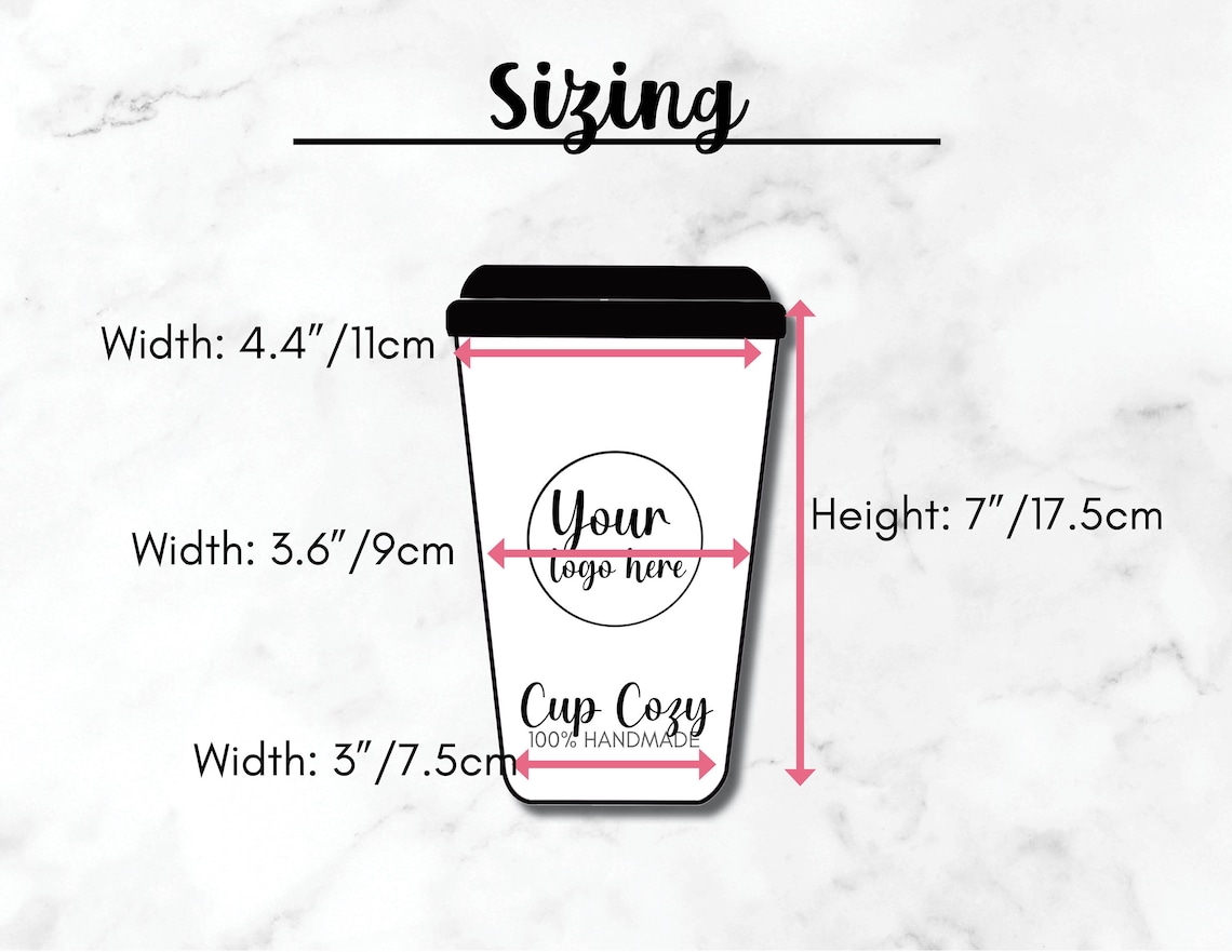 Editable Coffee Cup Cozy Card Personalized Printable, Display Coffee ...